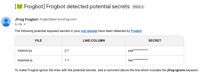 Frogbot、秘密検知でDevOpsのセキュリティを強化